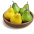 Amazon.com: Ikosora 6 Pcs Fake Pears, Artificial Yellow Pears Lifelike ...