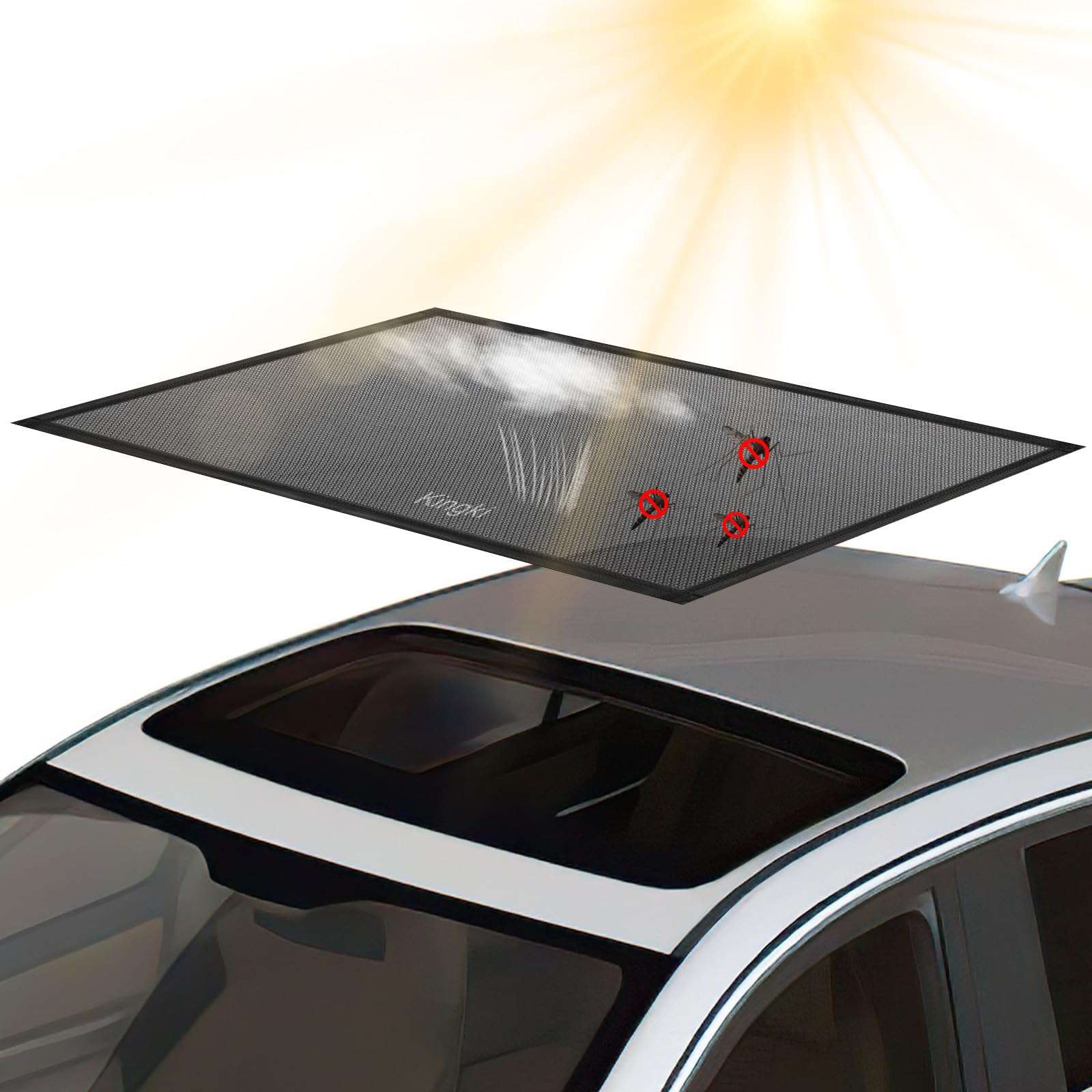 Magnetic Car Sunroof Sun Shade Breathable Mesh, Car roof Cover for ...