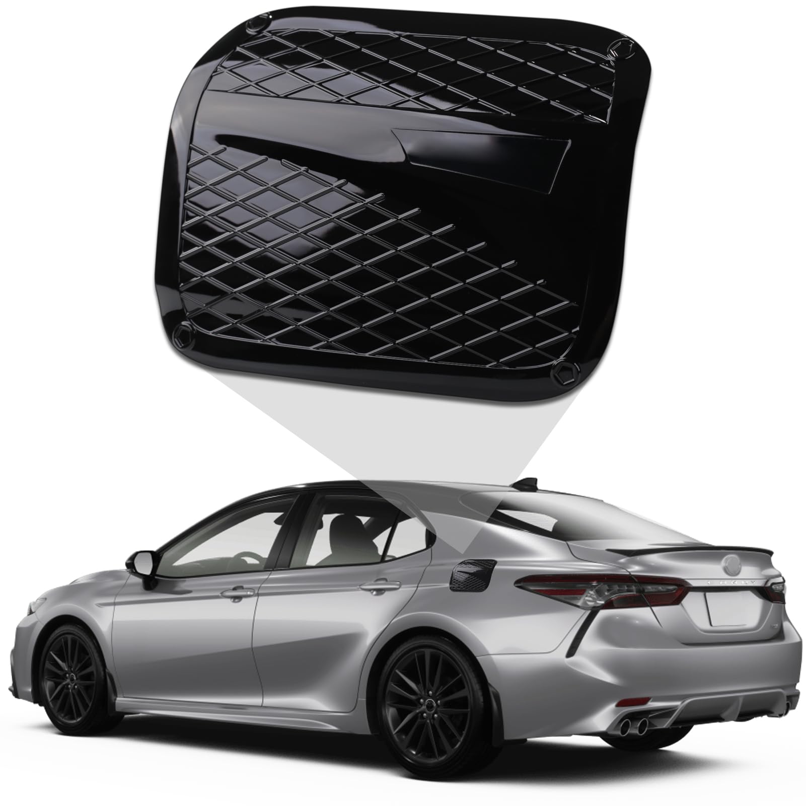 Spotrim Compatible with Toyota Camry Gas Tank Door Cover Gasoline Fuel ...