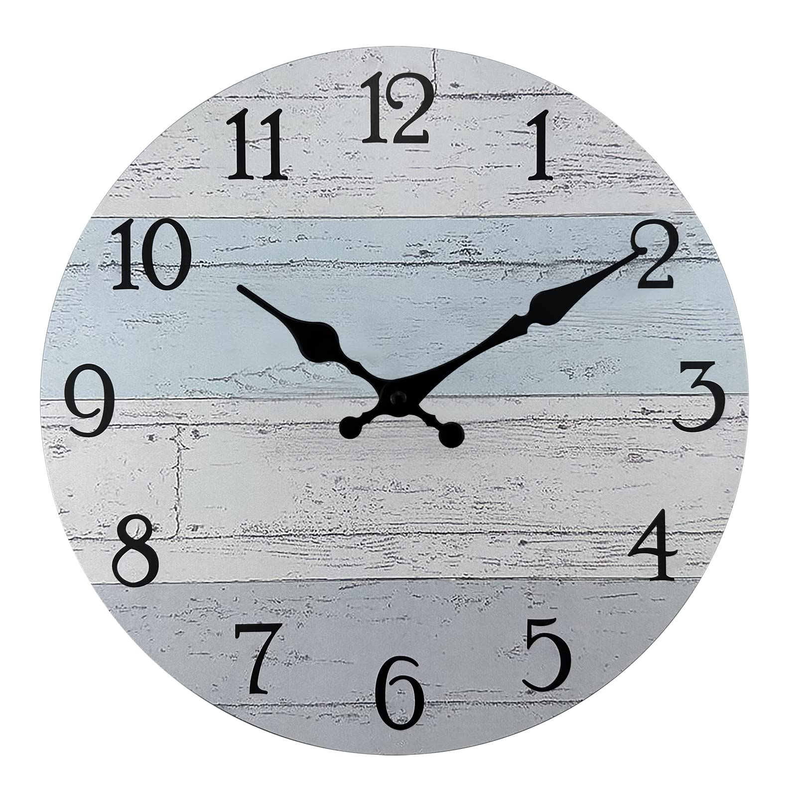 Plumeet Extra Large Wall Clock, 16'' Frameless Wooden Wall Clocks with ...