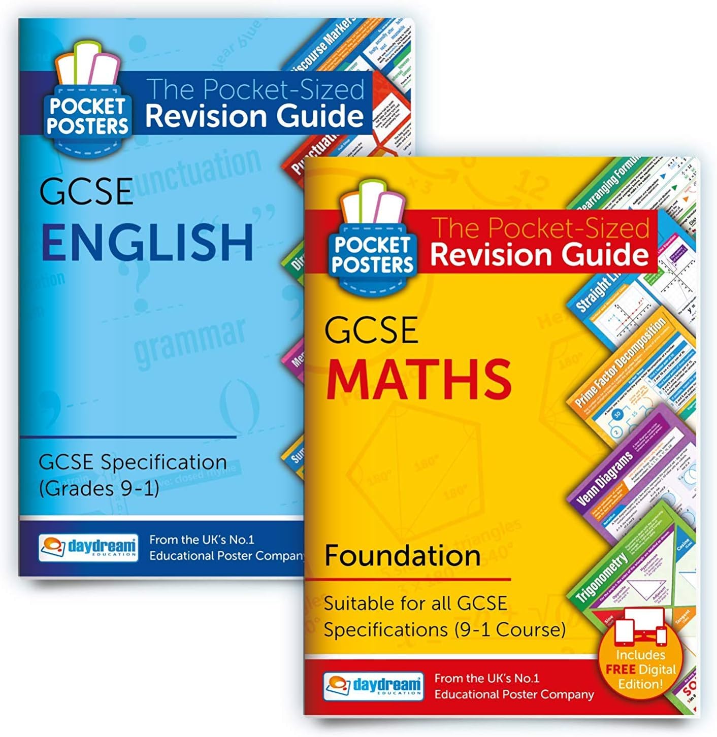 GCSE English & Maths (Foundation) Study Pack | Pocket Posters: The ...