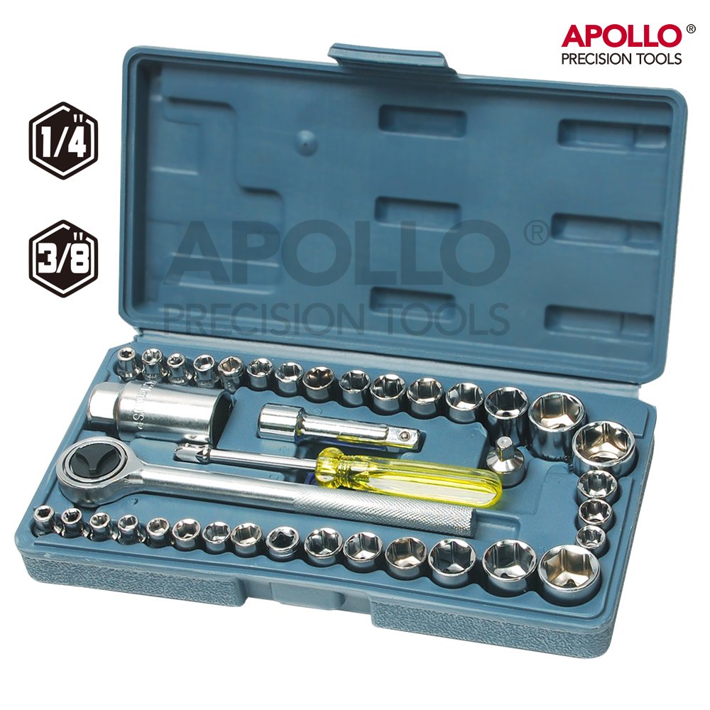 Buy Hi-Spec 40 pc SAE & Metric Socket Set including 3/8-Inch Reversible ...