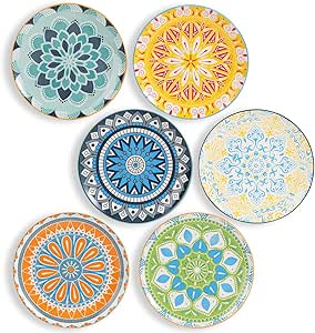 Amazon.com | Plate Set 8 Inch - Salad Plates | Dessert Appetizer Plates ...