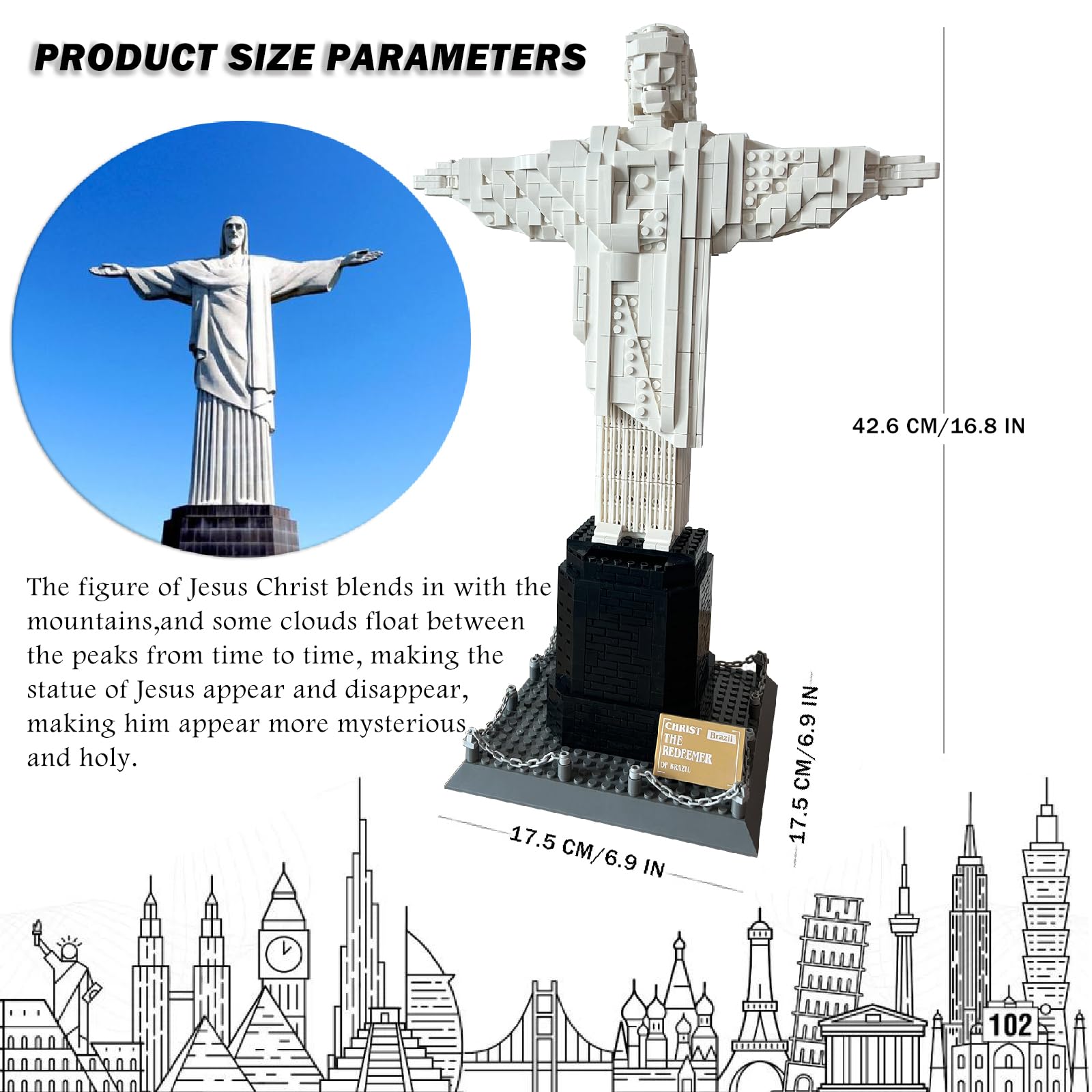 Mua Christ The Redeemer Collection Building Set,973PCS Nativity Bricks ...