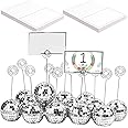 Amazon.com: 75 Pcs Disco Ball Table Number Holders, Mirror Ball Place ...