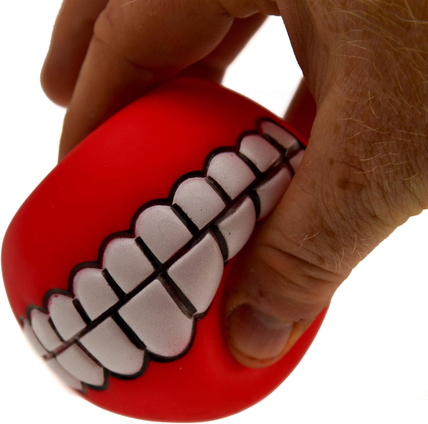 PROtastic Squeaky funny teeth dog ball – Fun Christmas toy/gift for ...