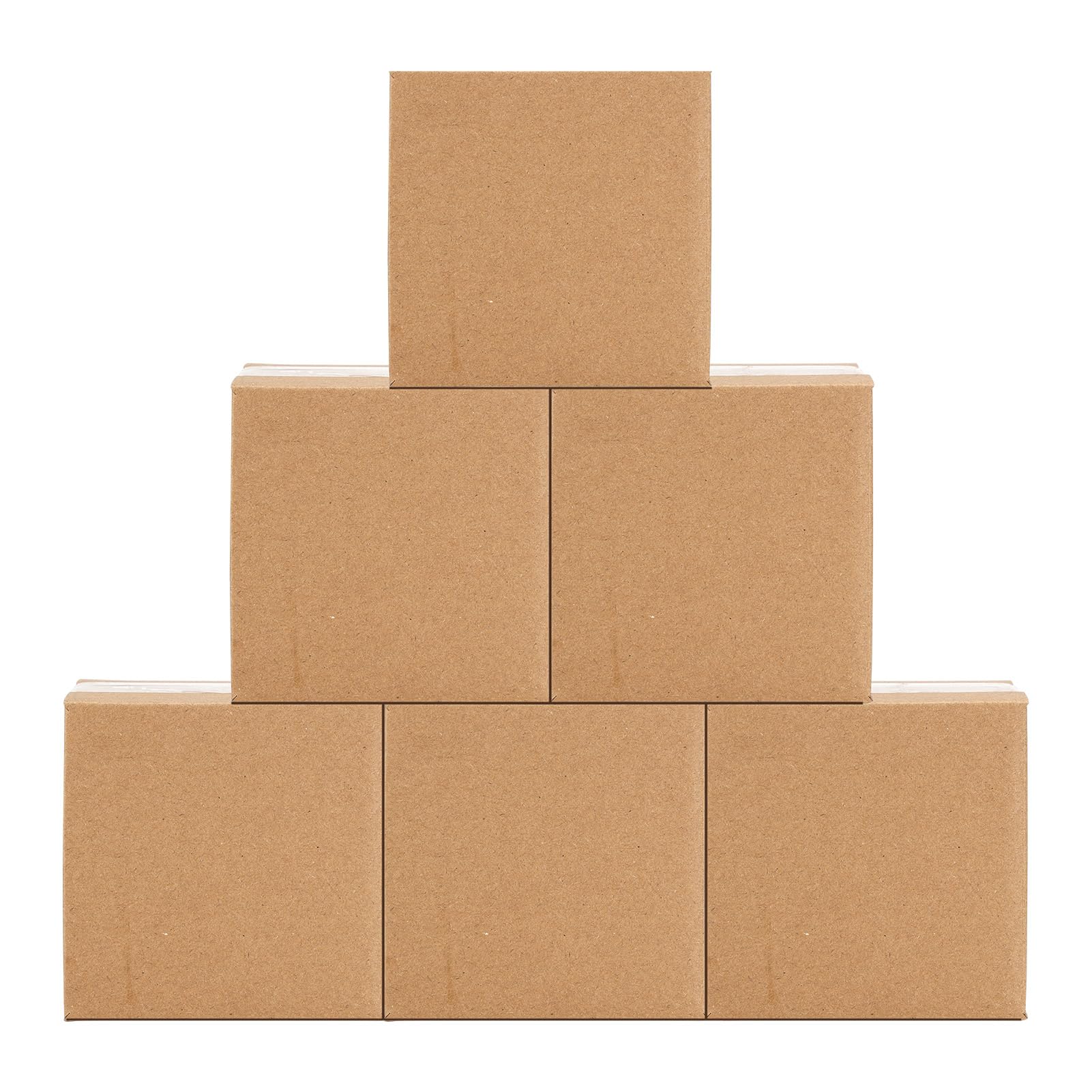 Schliersee 6x6x6 Shipping Boxes Set, Kraft Corrugated Cardboard Brown ...