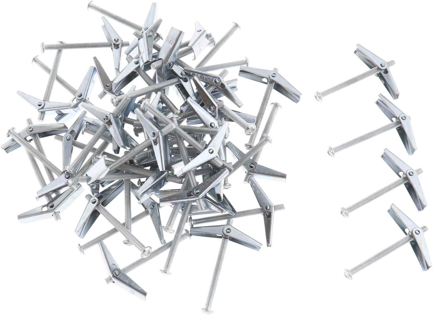 OTOTEC 50pcs Rust Resistance Round Head M4 Spring Toggle Anchors Bolt ...