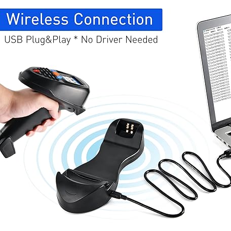 Mua 1D 2D Wireless Barcode Scanner, JRHC Portable Inventory Scanner ...