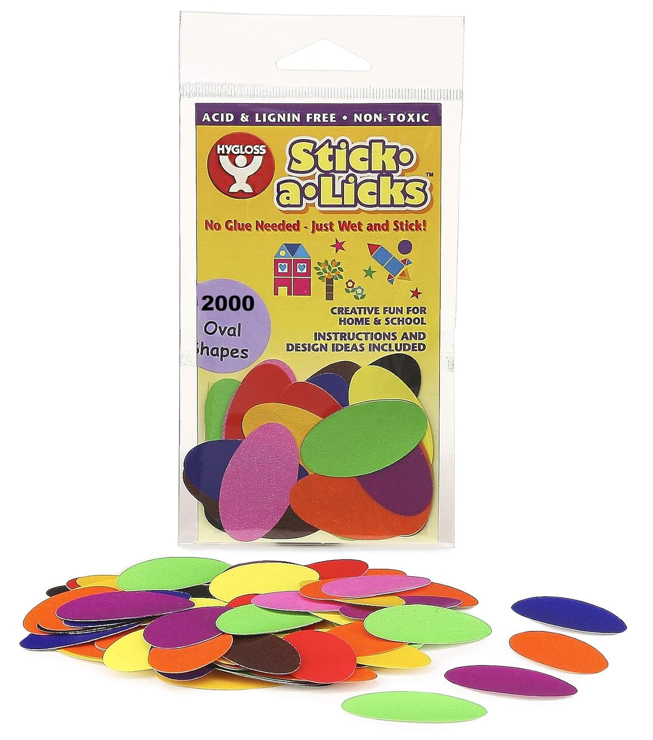 Gummed Paper Shapes StickALicks Oval Shapes: Amazon.co.uk: Kitchen & Home