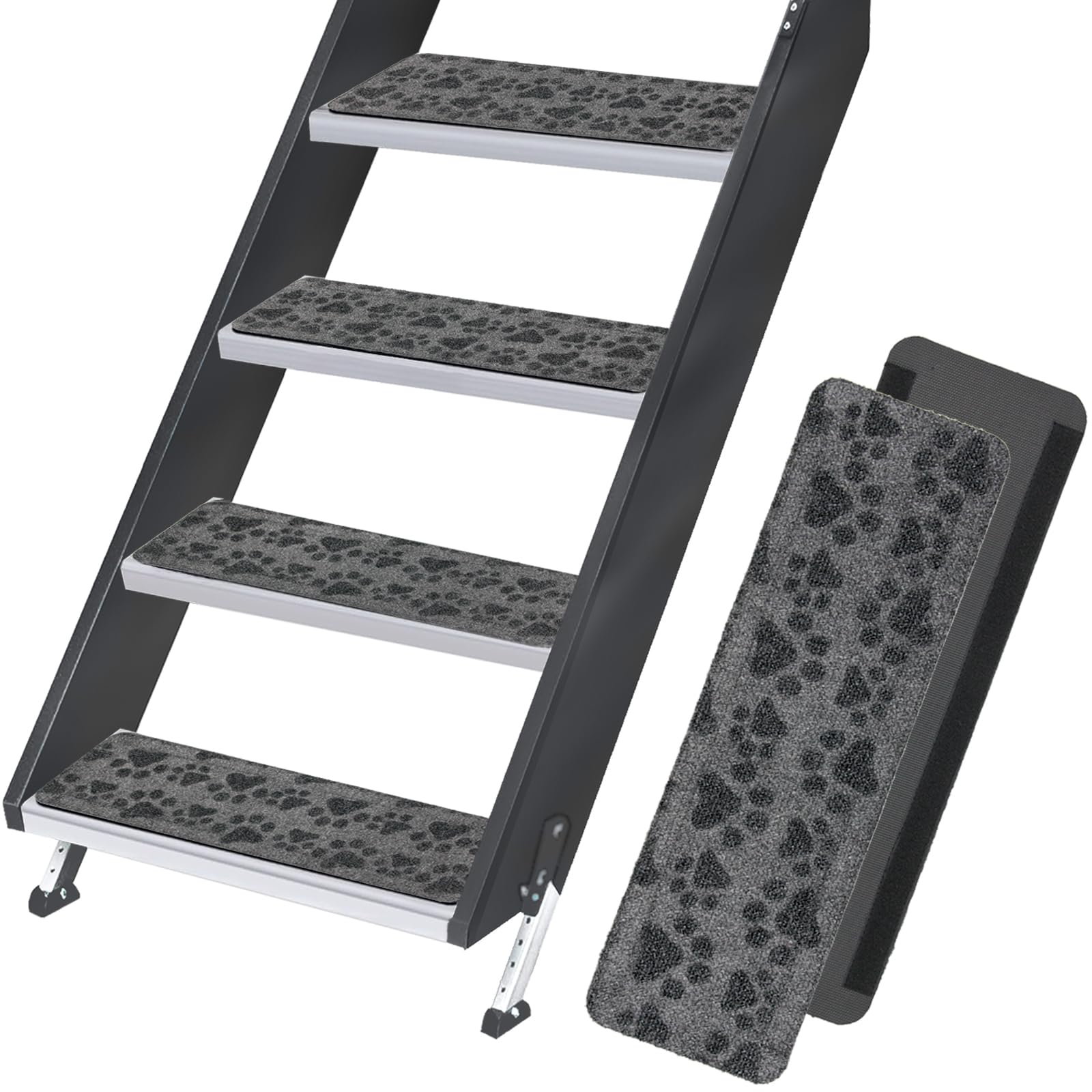 RUNROLE RV Step Covers 4 Pack Embossed Camper Stair Rugs Non Slip ...