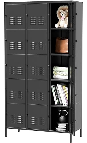 SISESOL Metal Lockers for Employees,Lockable Storage Locker with Shelf ...