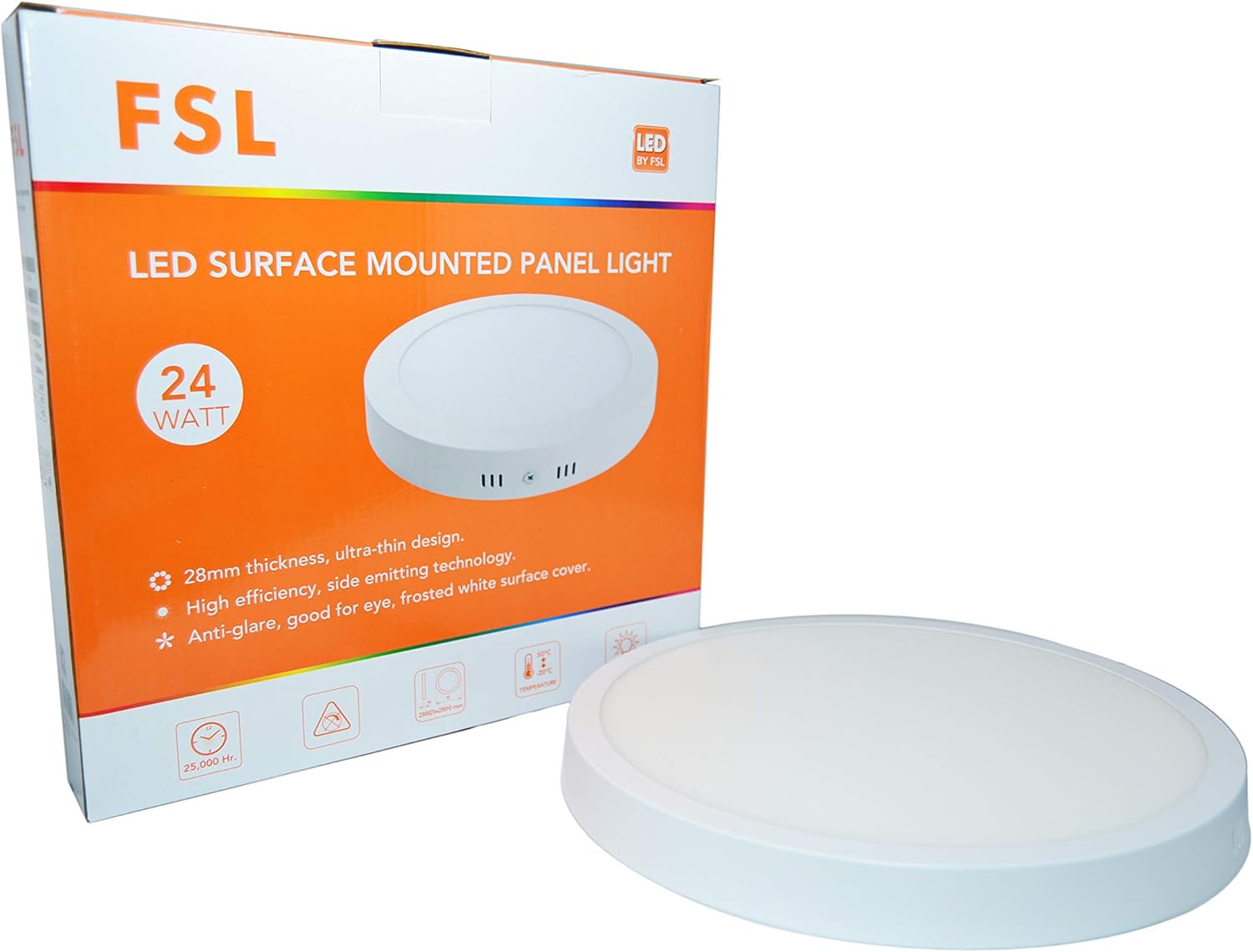 FSL LED Surfance Mounted Panel Light 3032R 24W (White 6500K/ Warm White ...