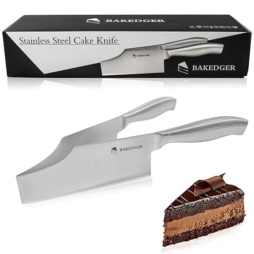 Cake knife slicer and cutter server stainless steel serving knife for ...