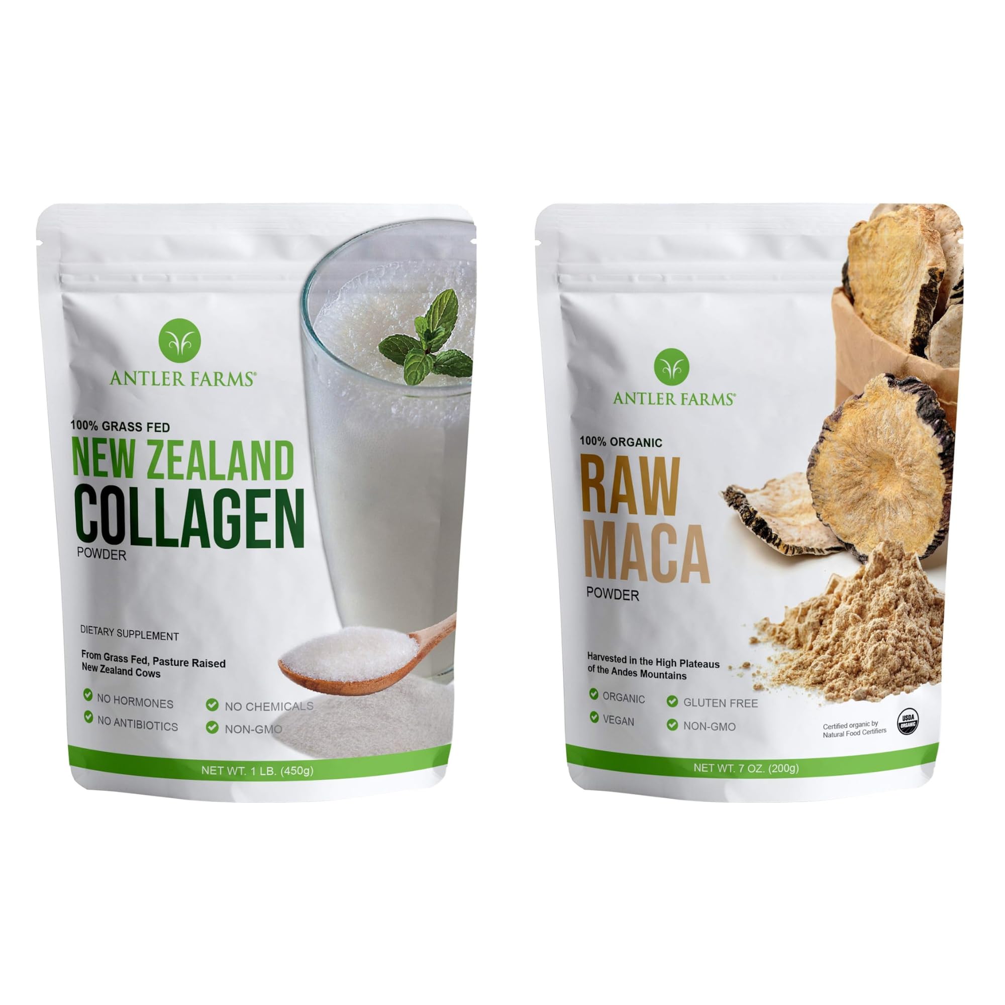 Mua Antler Farms - 100% Pure Organic Raw Maca & Collagen Powder Bundle ...