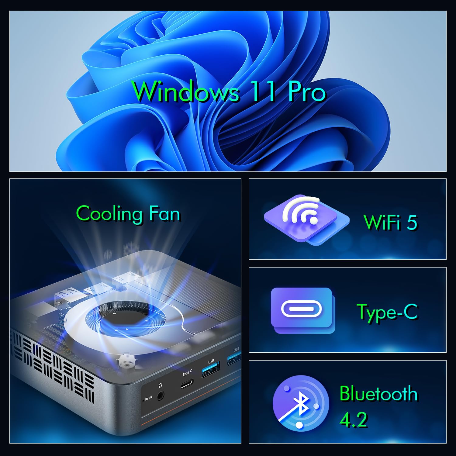 Mua WI-6 Mini PC, Intel 12th Gen N100 Mini Computer,16GB DDR4 RAM 512GB ...