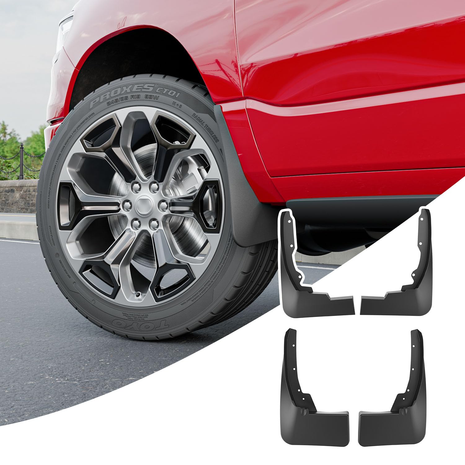 CZmenghe Splash Guard Compatible with 2019-2025 Dodge Ram 1500 Mud Flap ABS 4PCS Front and Rear ...