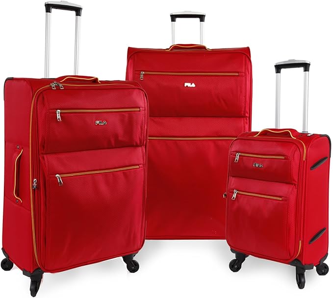 Fila Shadow Lightweight Rolling Travel 3 Piece with 32 Inch Luggage Set ...