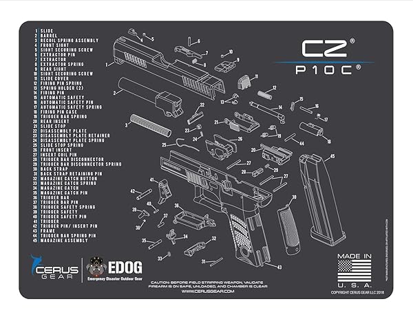 EDOG CZ 10 C0c Gun Cleaning Mat - Schematic (Exploded View) Diagram ...