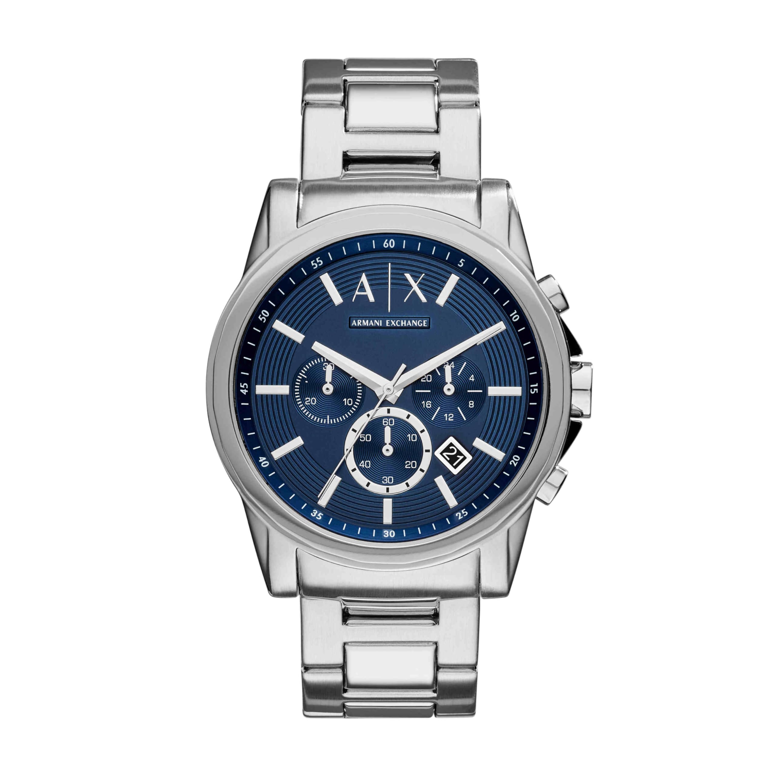 Mua A｜X ARMANI EXCHANGE Men's Chronograph Silver-Tone Stainless Steel ...