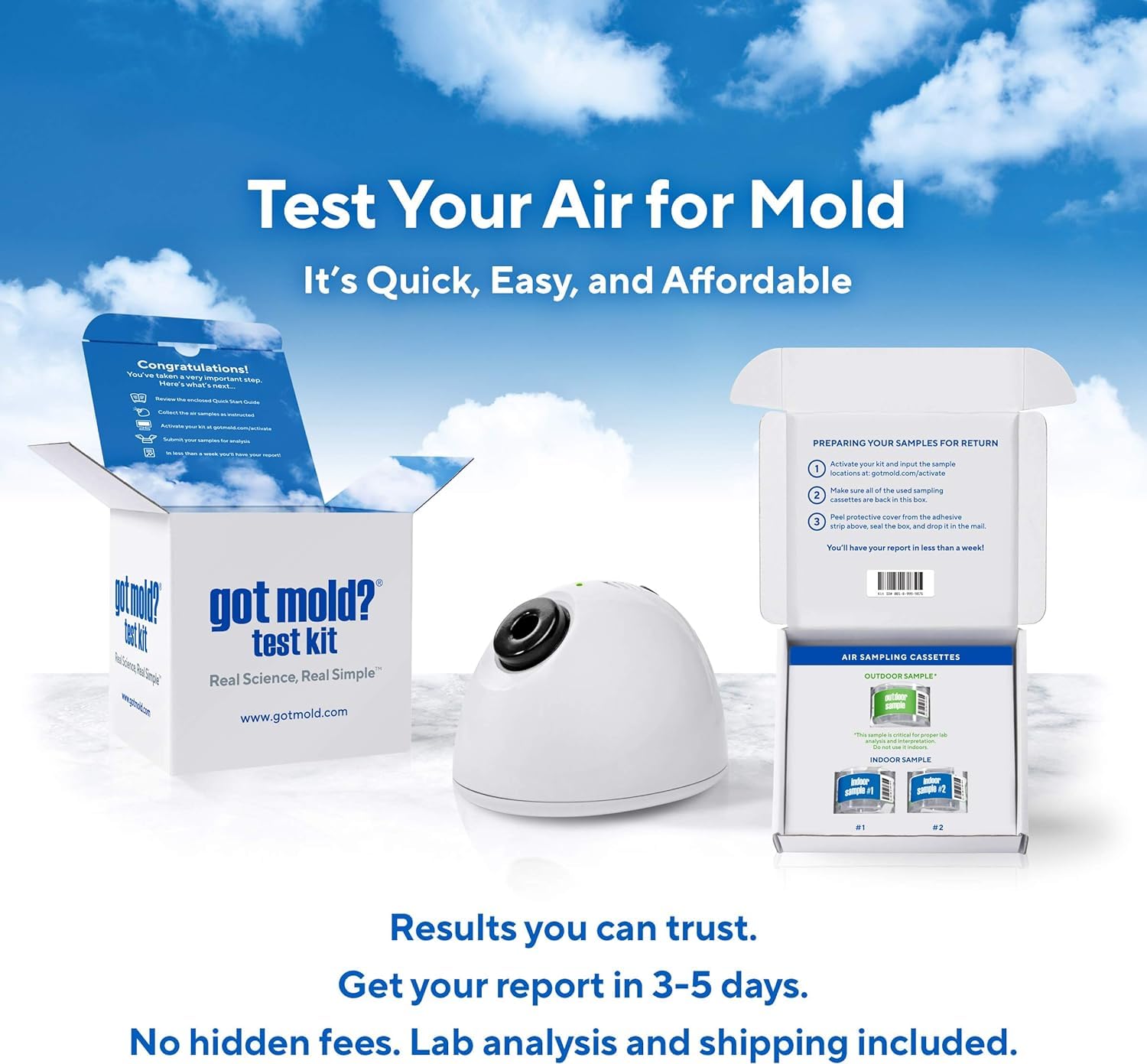 Mua Professional Quality Mold Test Kit | Air Sampling w/Reusable BioVac ...