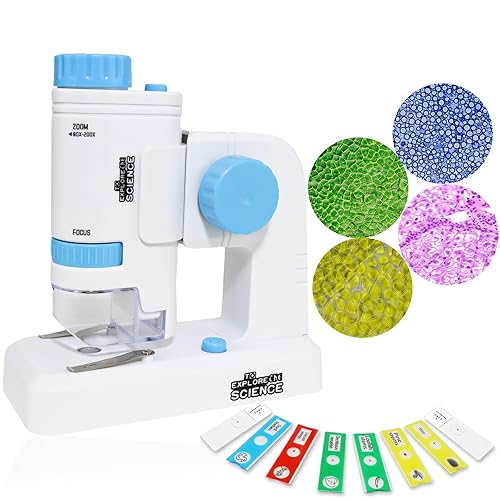 Maxee Pocket Microscope for Kids, 80x-200x Handheld LED Lighted ...