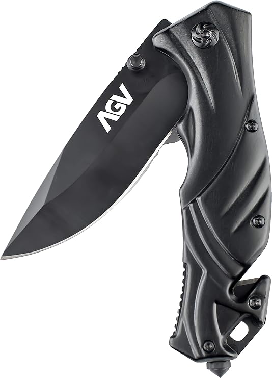AGV Navaja Tactica Militar Color Negro | Retráctil Plegable | Navaja de ...
