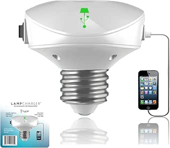 Nyce Power LampCharger Light Bulb Socket Adapter, Light Socket USB ...