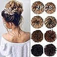 Amazon.com : HOOJIH Messy Bun Hair Piece, 2PCS Tousled Updo Extensions ...