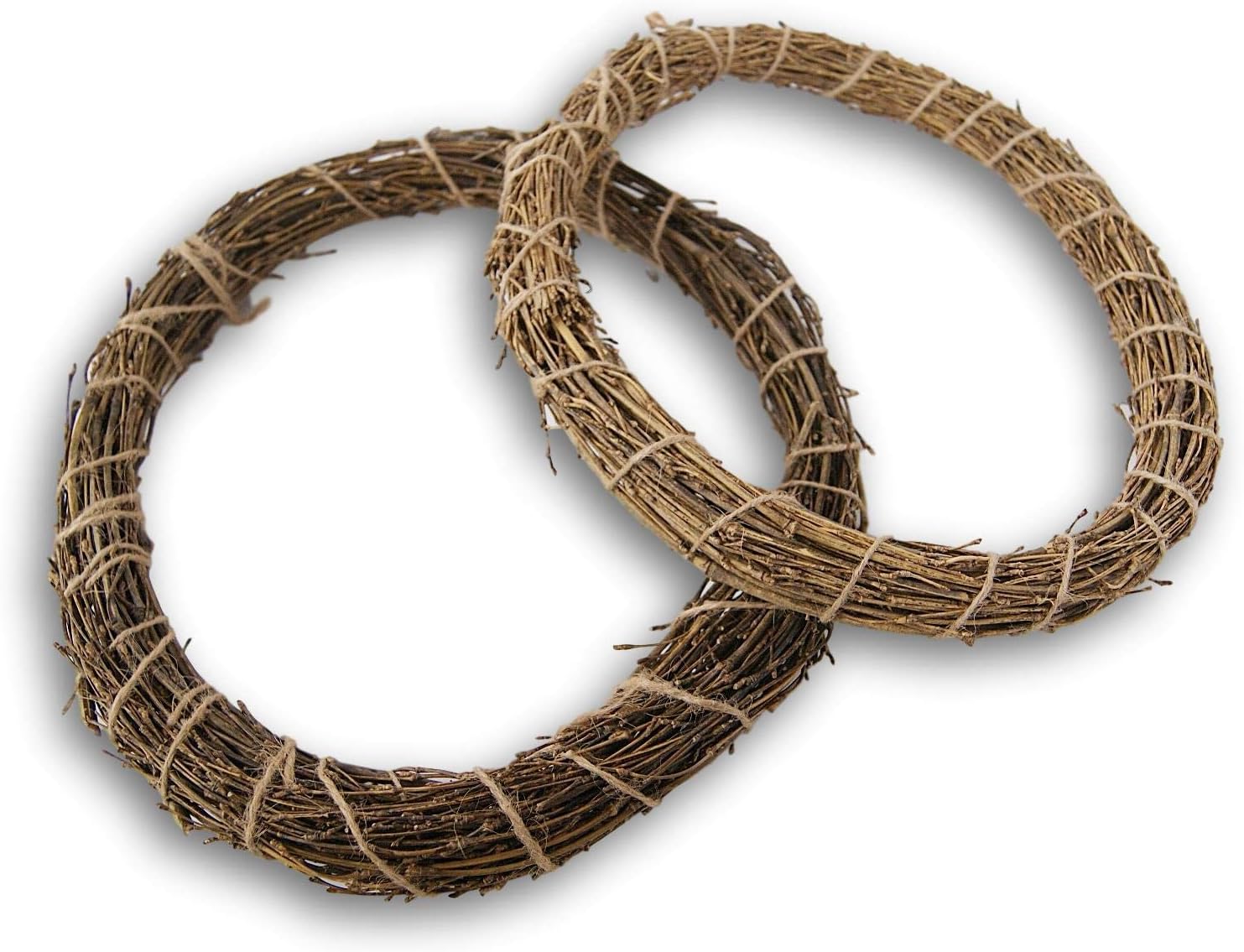 Amazon.com: Daisy Crafts Classic Brown Bamboo Wreaths - Set of 2-9 ...