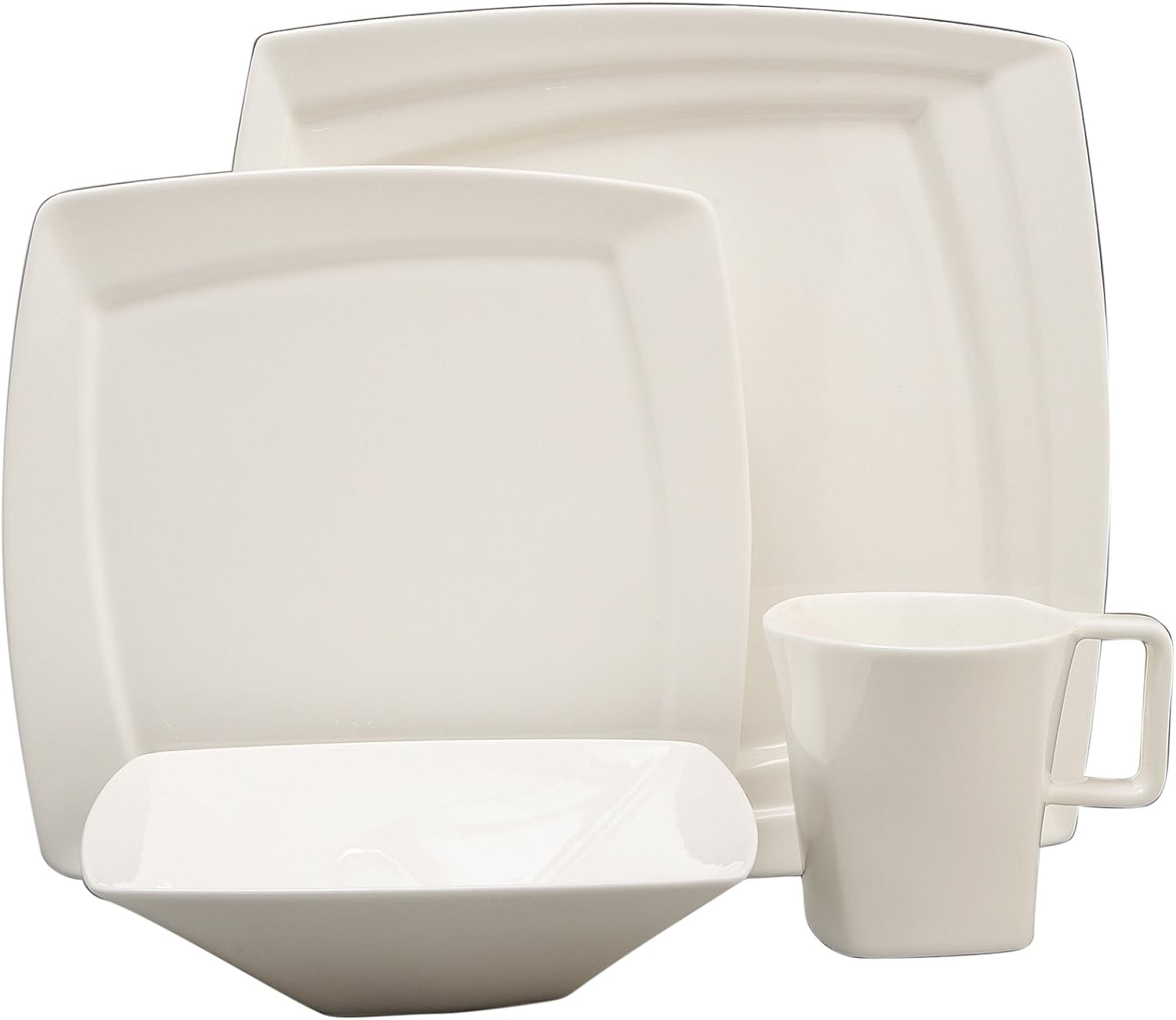Amazon.com | Nambe Piroett 4-Piece Dinnerware Set, Service for 1 ...