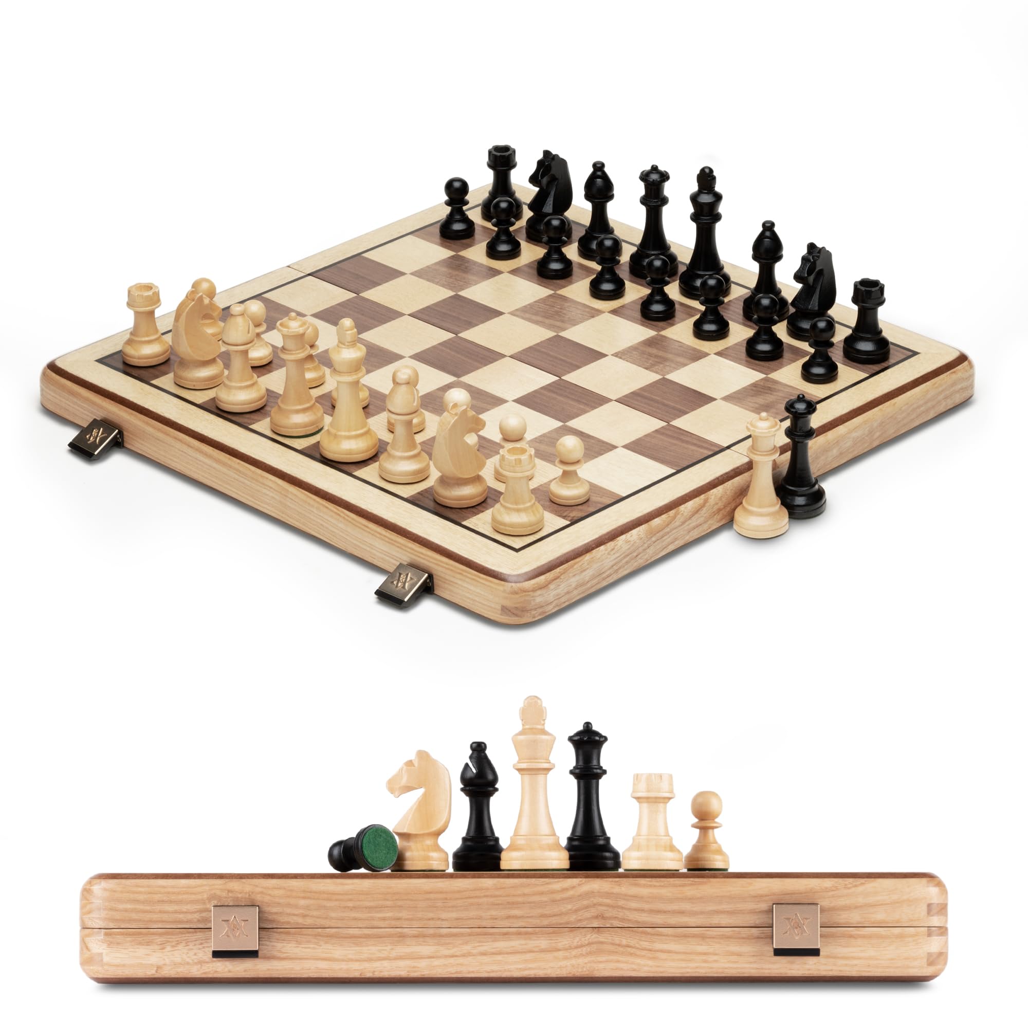 Mua A&A Premium Natural European Ash Folding Chess Set, w/ 15" Board ...