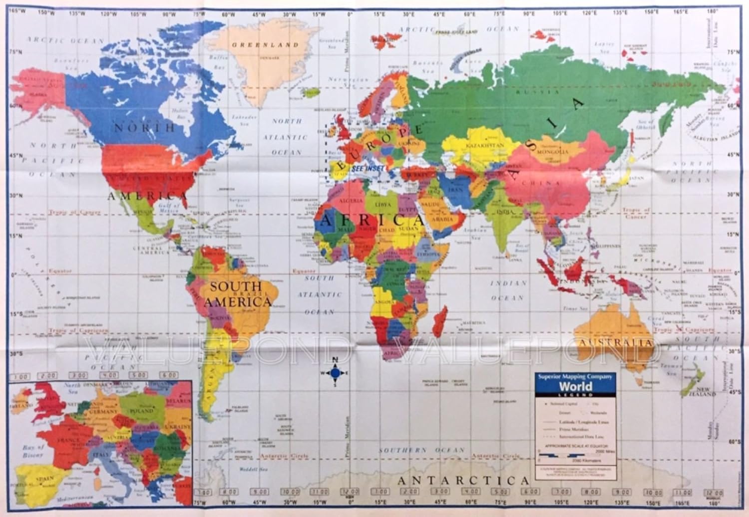 Amazon.com: World Wall Map: Office Products