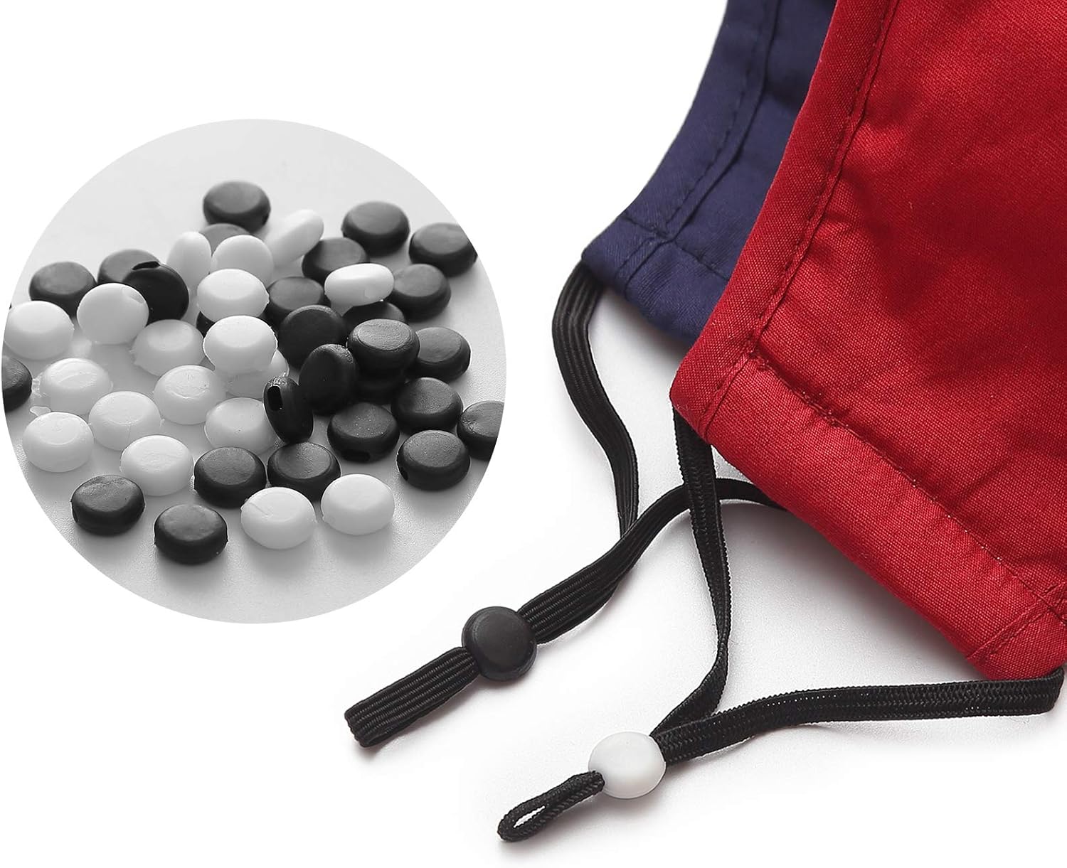 Cord Locks Silicone String Toggles for Elastic Band Adjuster Non Slip ...