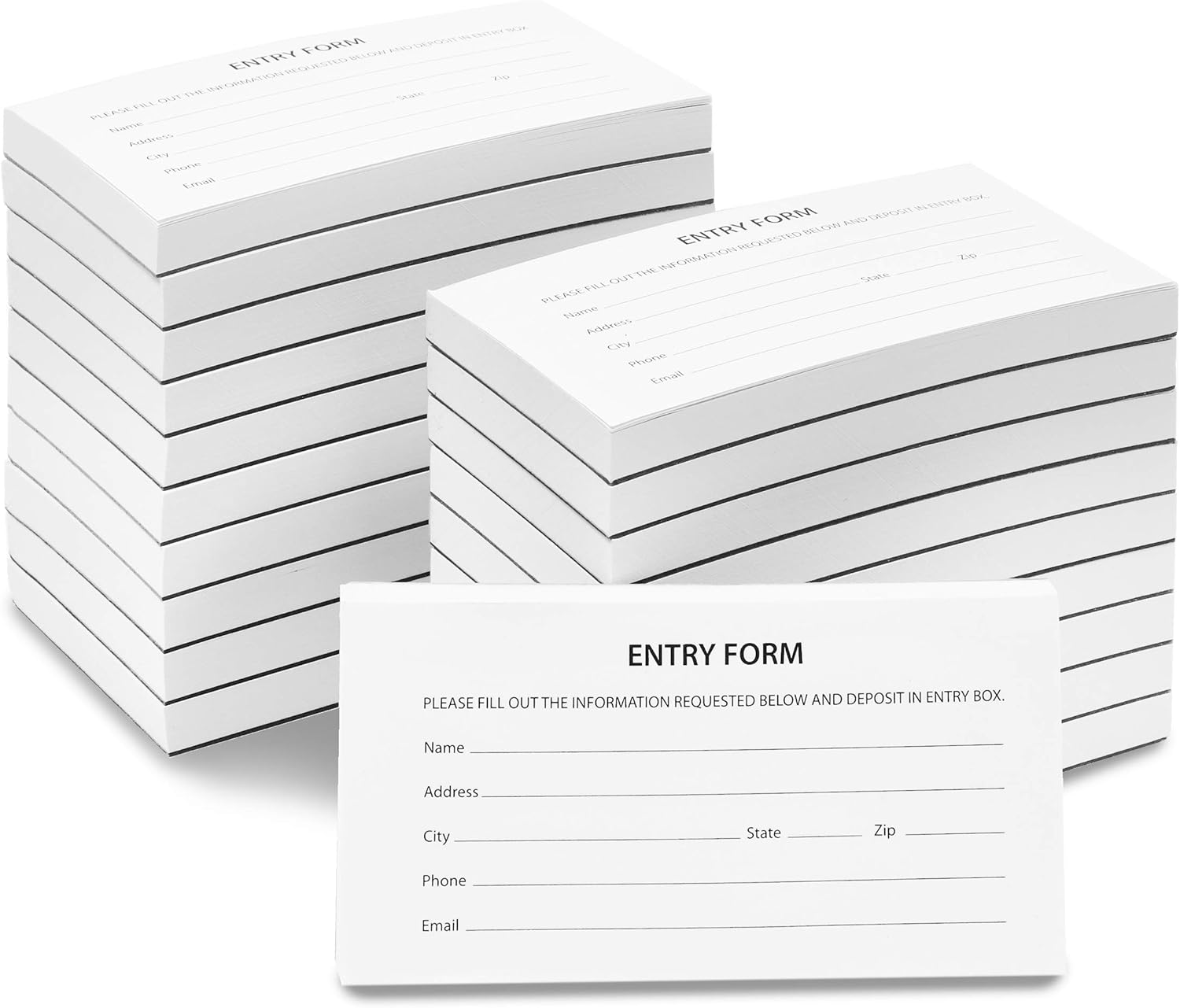 Entry Forms for Raffle Bulk Set, 100 Sheets Per Raffle Ticket Pad (20 ...