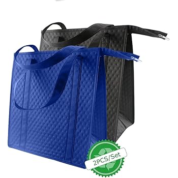 Amazon.com: BAGHOME 2PCS Refrigerator Grocery Bag, Cooler Bag, Zipper ...