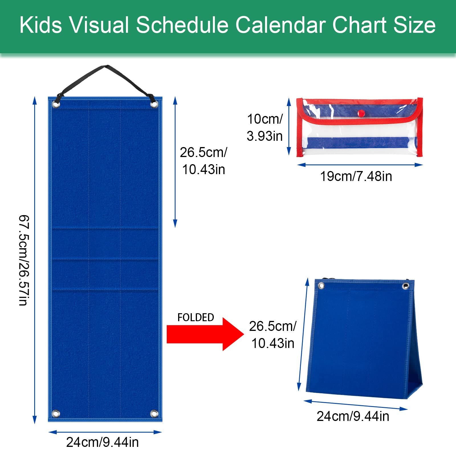 Mua KIKIGOAL Kids Visual Schedule Calendar Chart, 2 in 1 Autism Daily ...