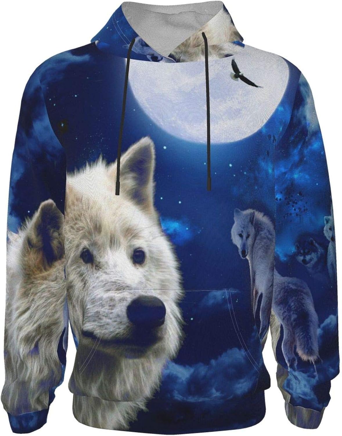 Amazon.com: Dream White Wolf Hoodie Kids Pullover Boys Hooded Girls ...