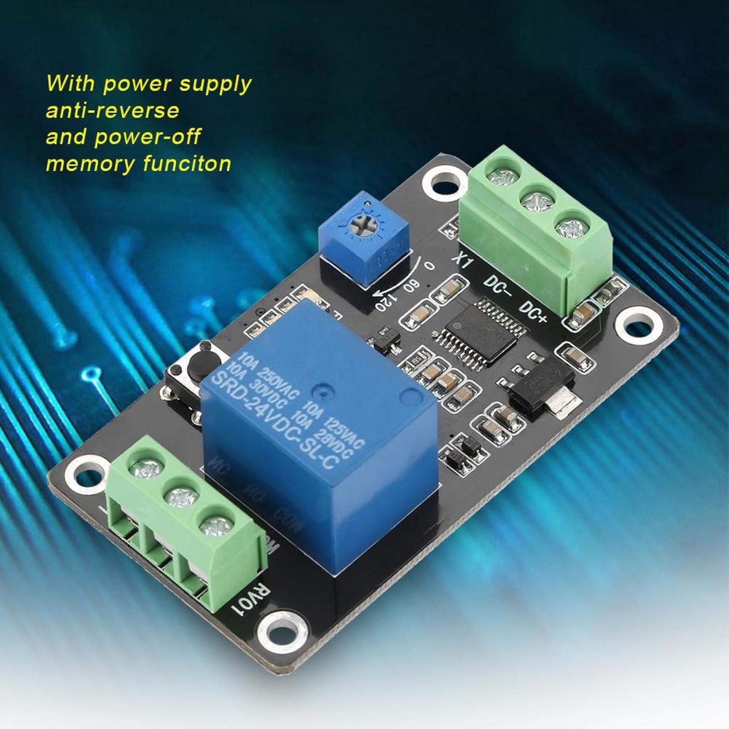 Akozon Delay Timer Relay Delay Timer Relay Self-locking Delay On Off Time Switch Super 555 Timer ...