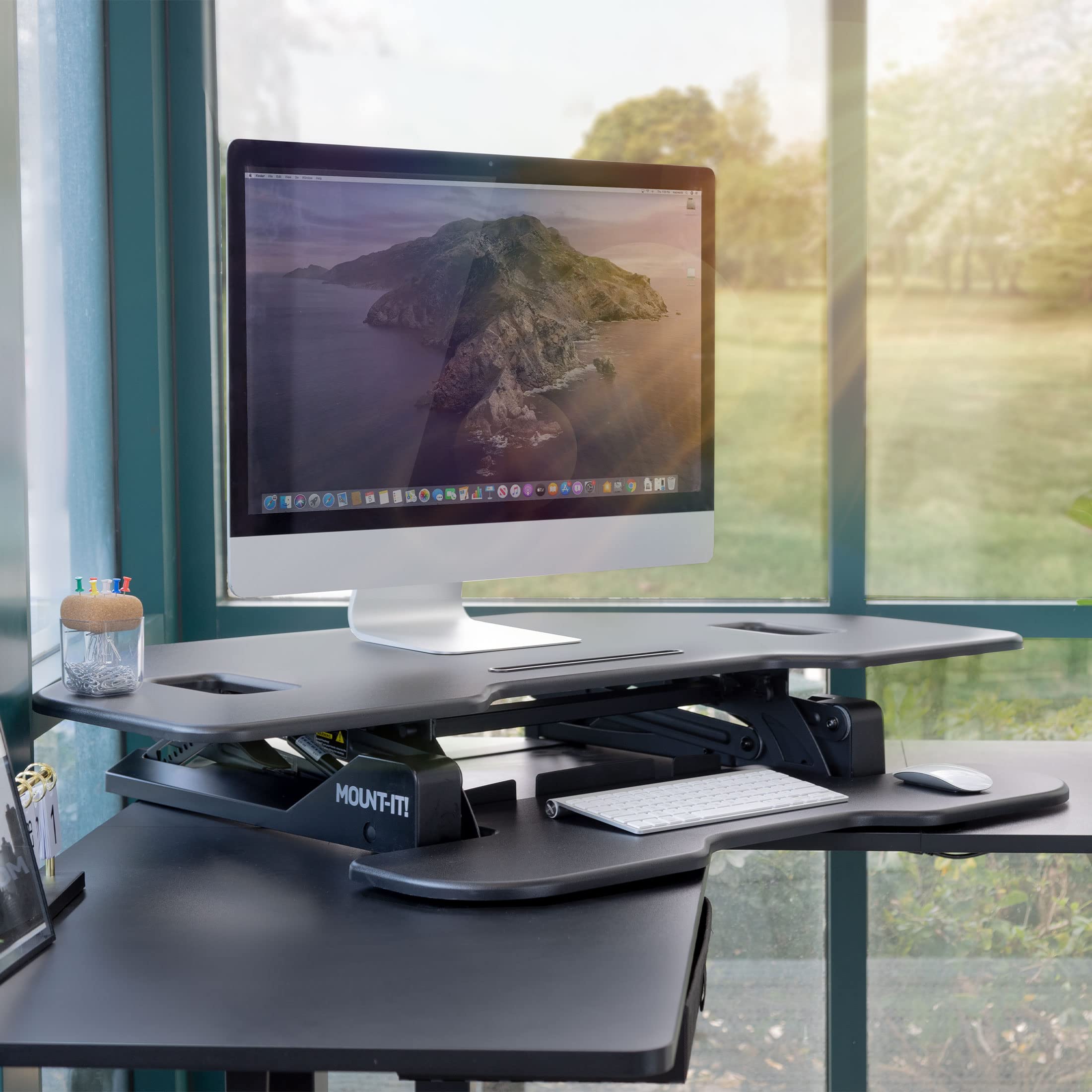 Mua Mount-It! Corner Standing Desk Converter | Height Adjustable 43 ...