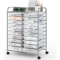 Amazon.com: COSTWAY 20 Drawers Rolling Storage Cart, Multipurpose ...