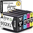 Smart Ink Compatible Ink Cartridge Replacement for HP 932 XL 933 XL 932XL 933XL High Yield 4 ...