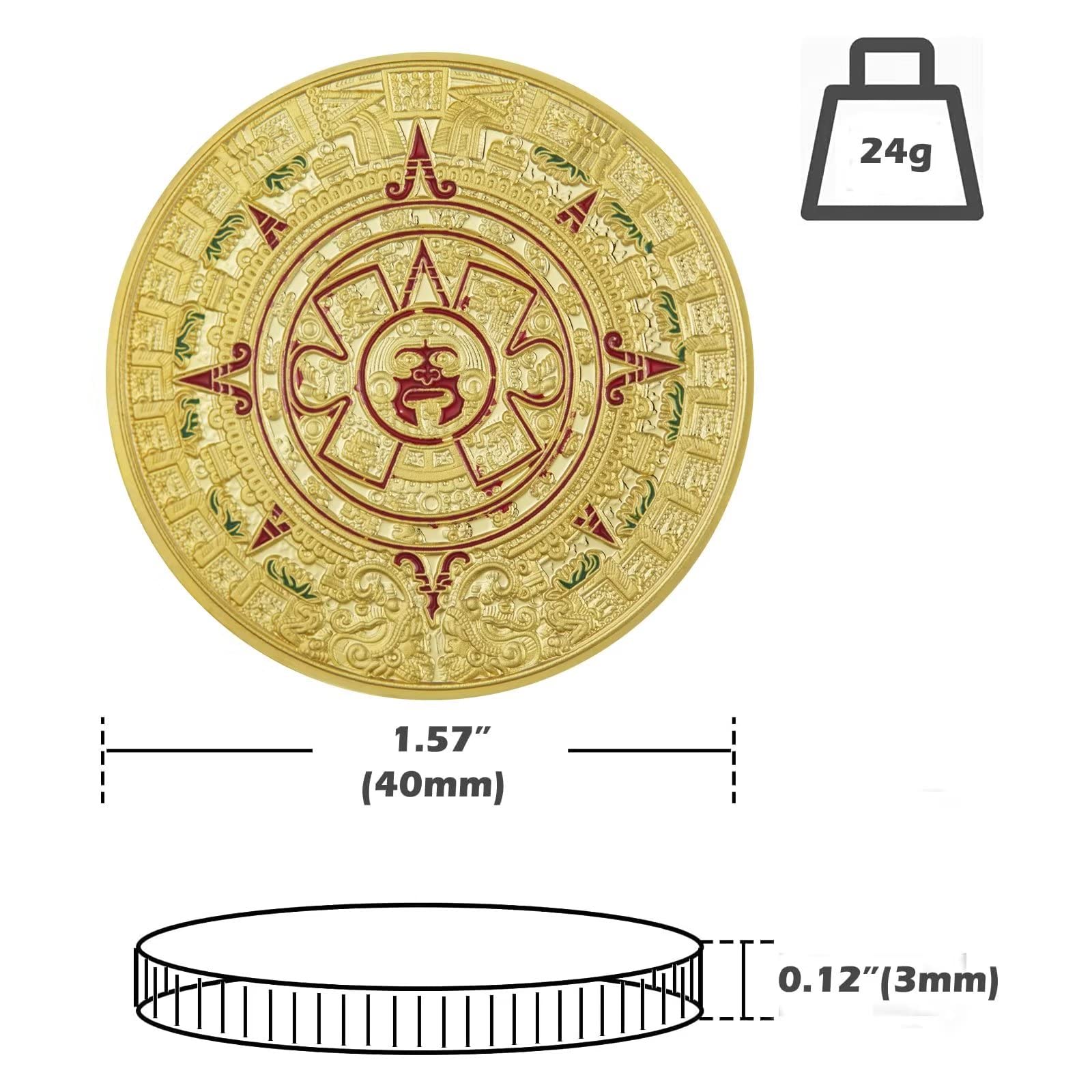 Mua PiaoHao Mayan Aztec Calendar Art Prophecy Culture Challenge Coin ...