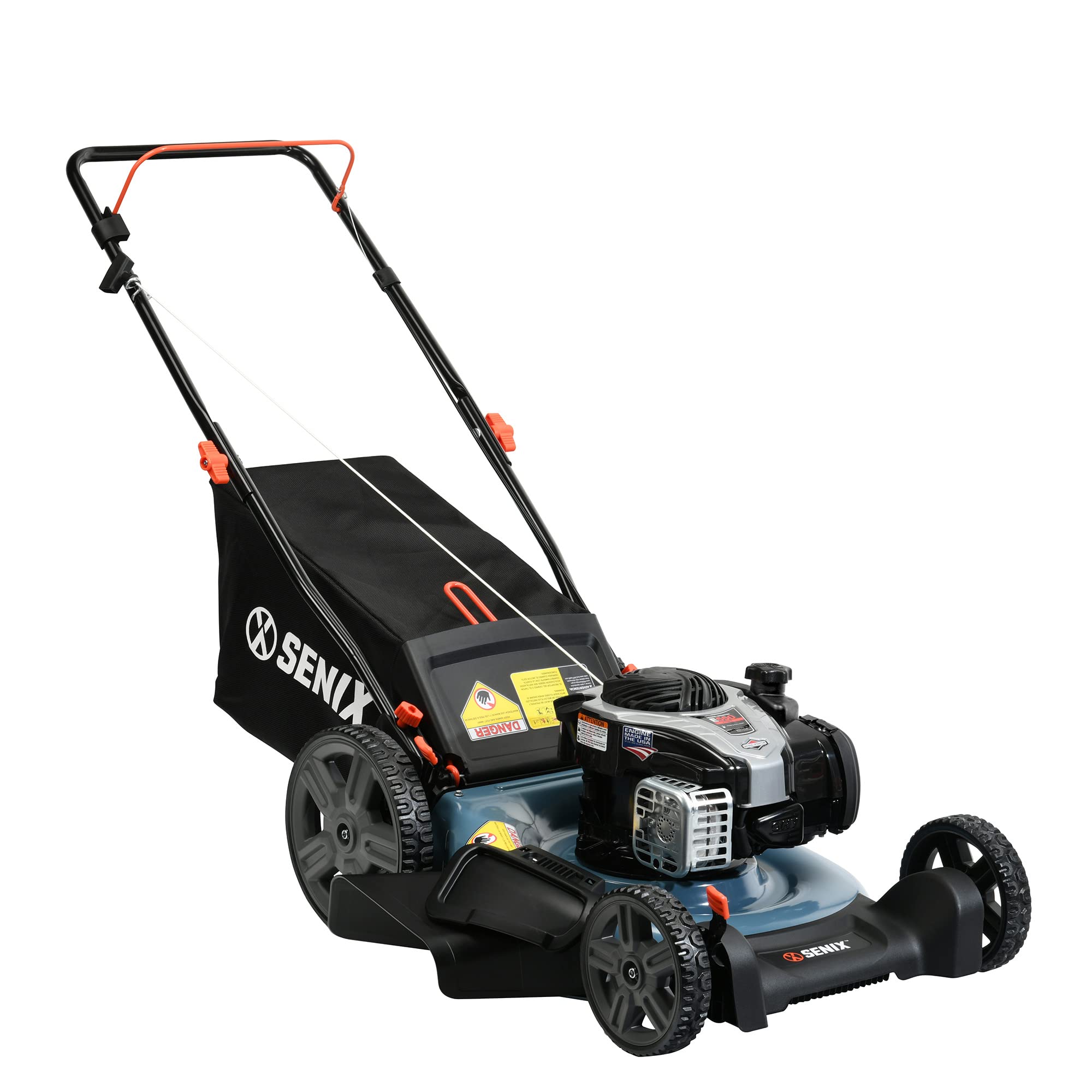 SENIX LSPG-M7 21-Inch Gas Push Lawn Mower with 140 cc 4-Cycle Briggs ...
