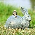 Amazon.com : SPI Home Rabbit and Little Friend Garden Sculpture ...