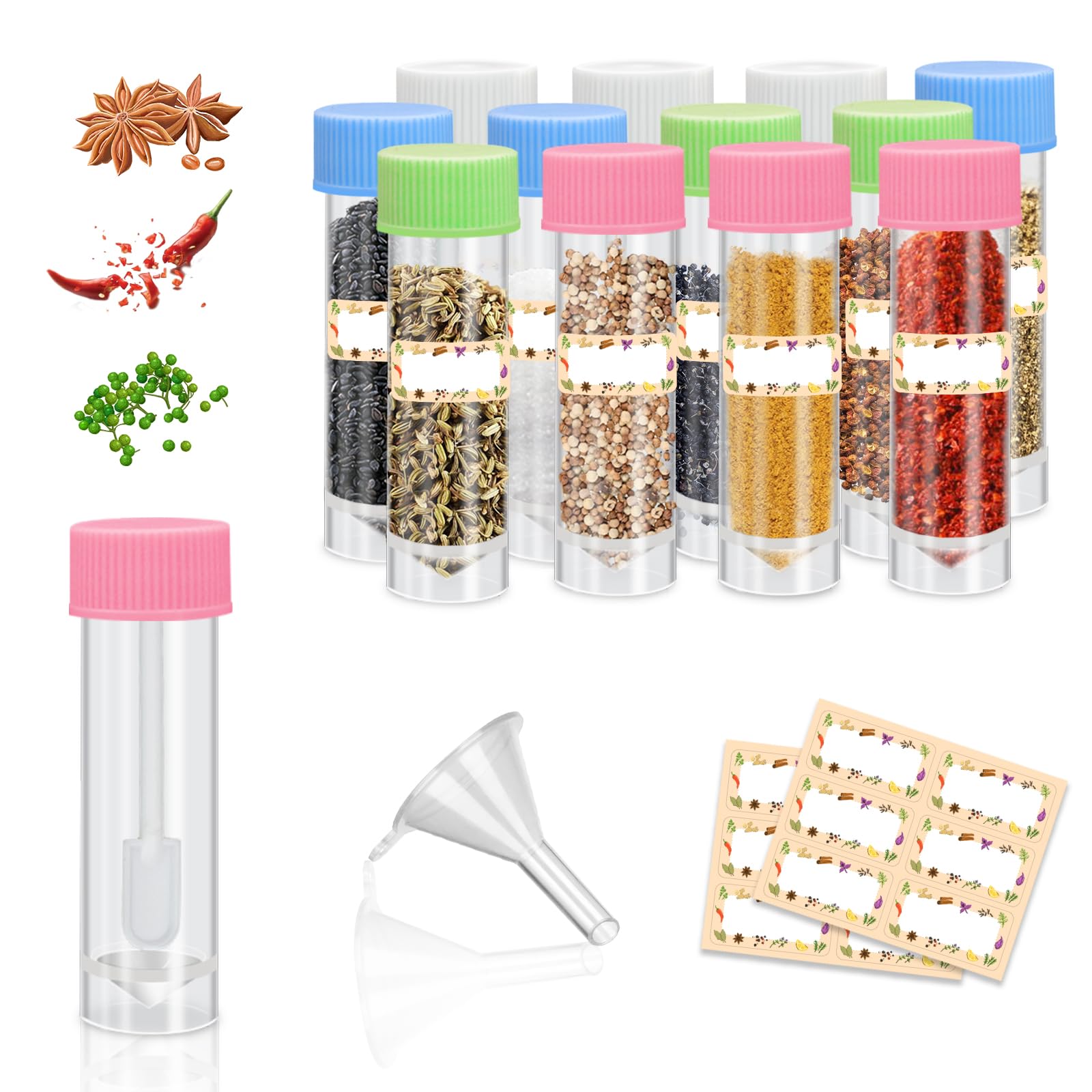 PUNICA 12 Pcs Mini Container Cases Set, Portable Leak-proof Plastic ...