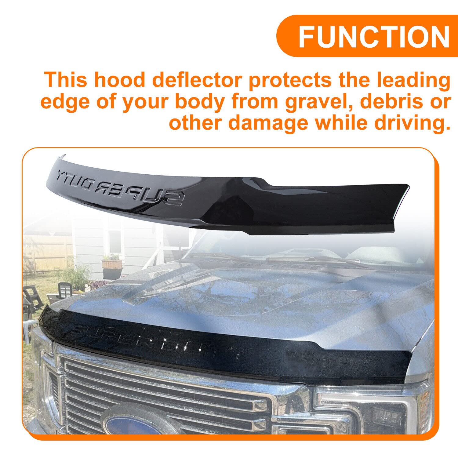 Mua HECASA Black Hood Deflector Bug Shield Compatible with 2017-2022 ...