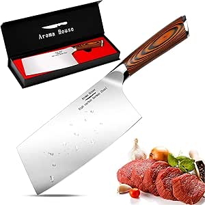 Amazon.com: Meat Cleaver 7 inch,Butcher Knife,Vegetable Cleaver knife ...