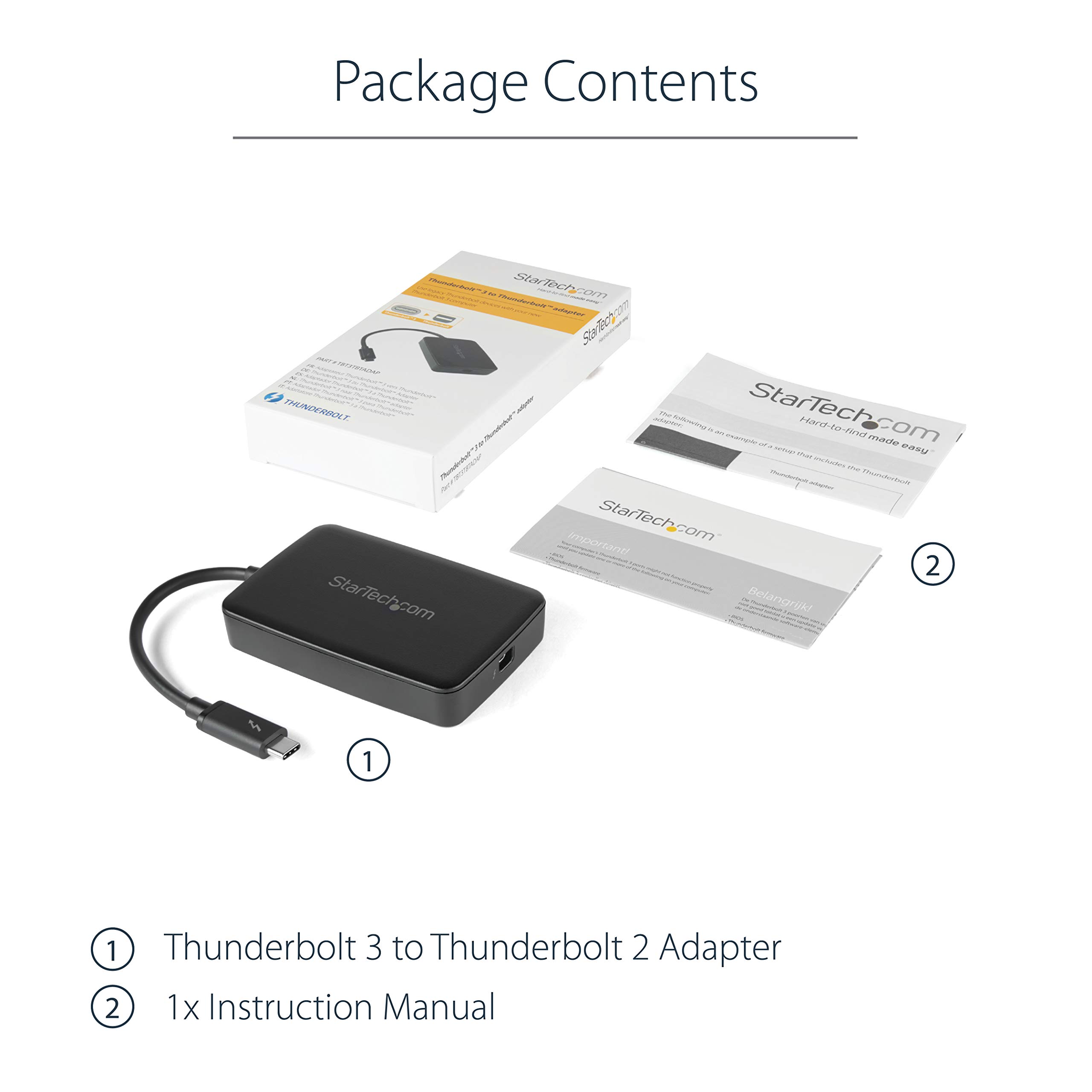 Mua StarTech.com Thunderbolt 3 to Thunderbolt 2 Adapter (Non-Reversible) - TB3 Laptop to TB2 ...