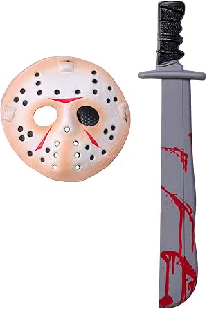 Rubies Costume Friday the 13Th Jason Voorhees Mask and Machete Set ...